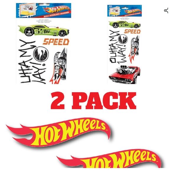Wall Decor | Hot Wheels Sticker Decal Decal Vinyl Sticker 2 Pack Multi ...